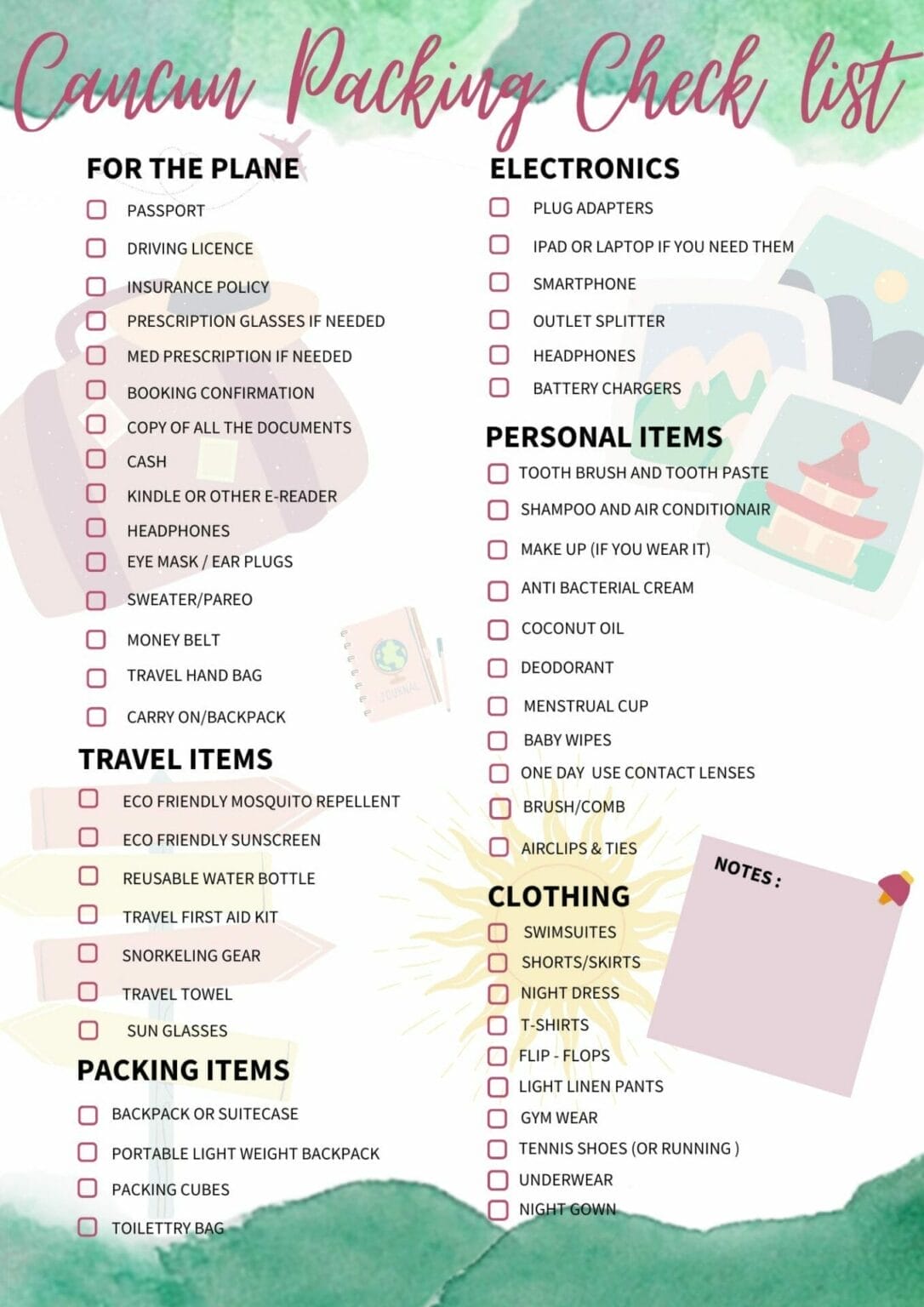 Cancun Packing List:15 Essential Items for a beach vacation